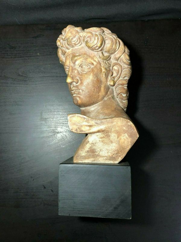 Vintage Bust Of David Statue Large W/ Engraving | #60246966