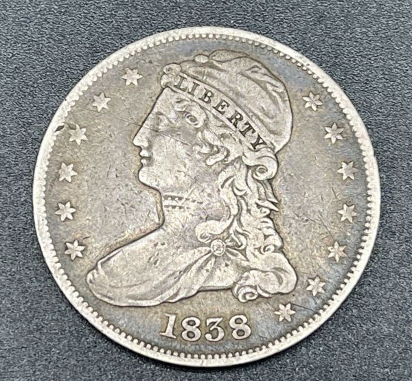 1838 Capped Bust Silver Half Dollar Coin Reeded Edge | #60190530