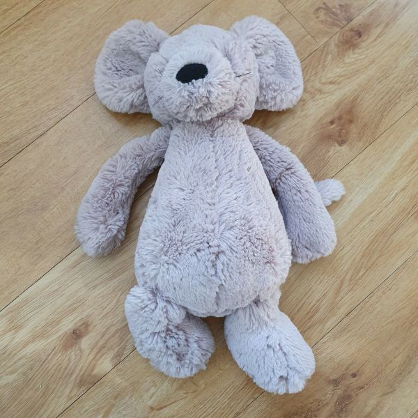 Jellycat Medium Bashful Mouse WITH WHISKERS Soft Toy Plush Comforter ...