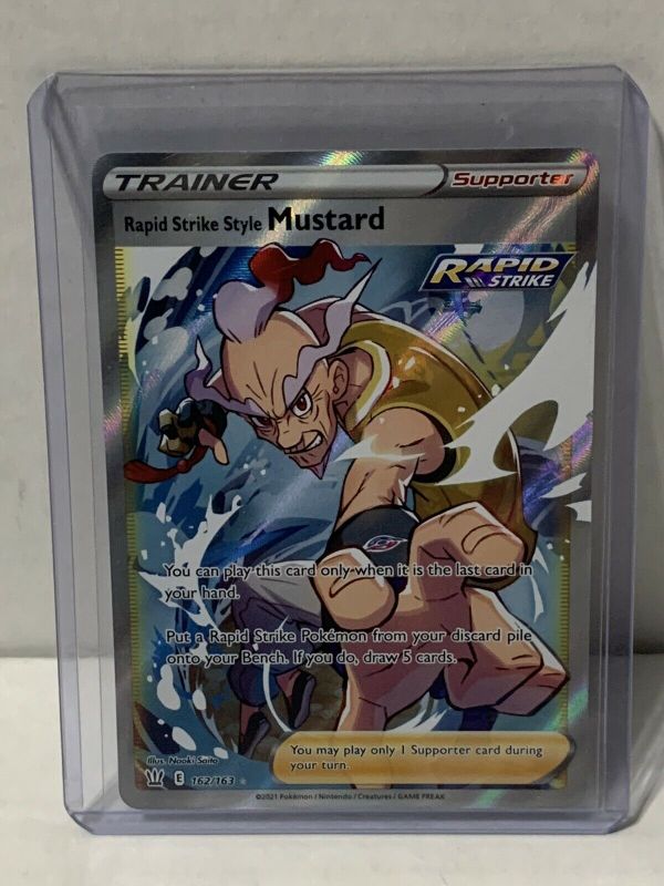 Rapid Strike Style Mustard Full Art 162/163 Ultra Rare Battle Styles ...