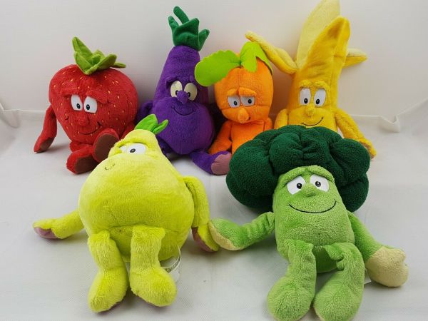 BUNDLE OF X 6 CO - OP GOODNESS GANG PLUSH FRUITS AND VEGETABLES ...
