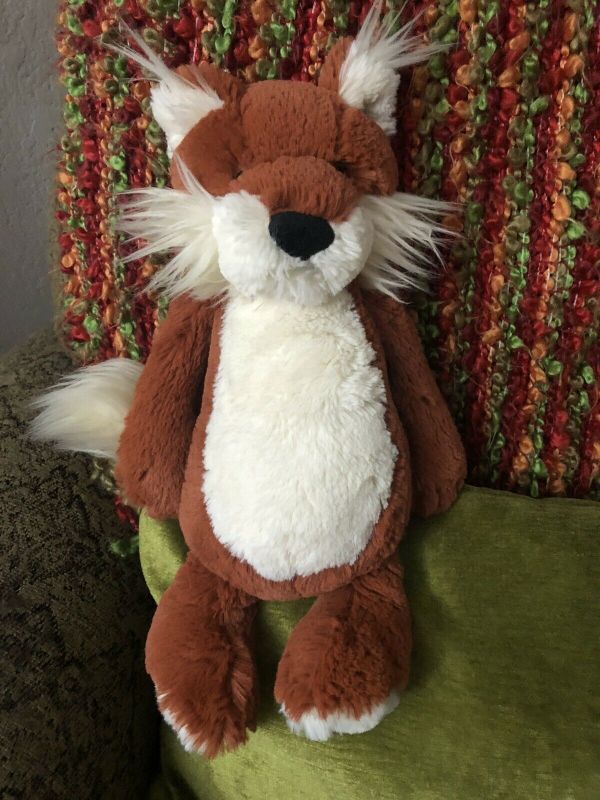 Jellycat 12” Bashful Woodland Red Fox Furry Plush Stuffed Animal Toy ...