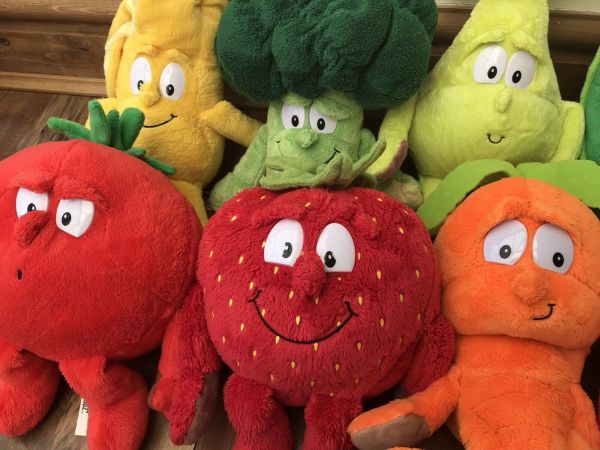 Goodness Gang Bundle X8 Fruit Veg Co Op Soft Plush Toy Teddy Peas ...