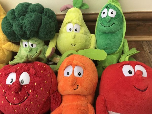 Goodness Gang Bundle X8 Fruit Veg Co Op Soft Plush Toy Teddy Peas ...