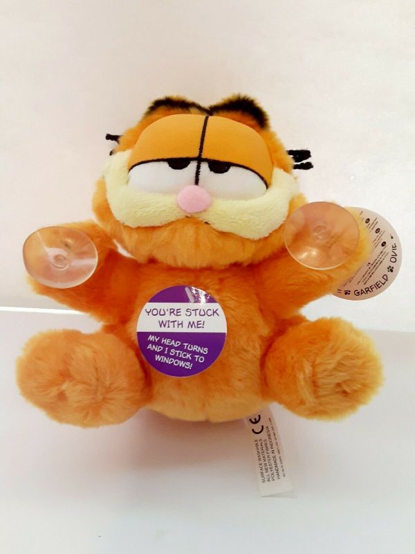 Paws Garfield Plush Window Cling Suction Cup Cat NWT Garfield And Odie ...