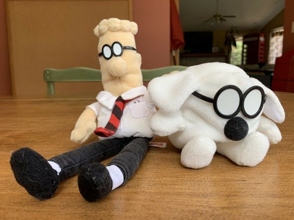 GUND Dilbert & Dogbert Plush Bean Bag Doll Set Of Two Engineer Gift ...
