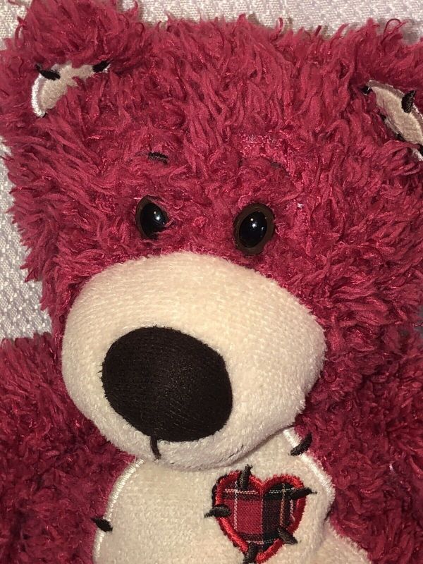First & Main Red Tender Teddy Bear Plush 12 " With Hearts Stuffed ...