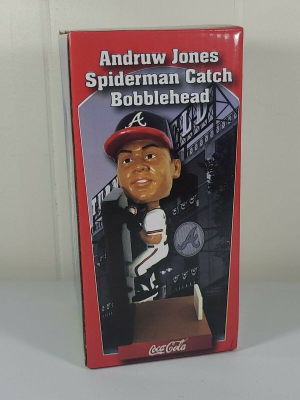 Atlanta Braves Andruw Jones Spiderman Catch On 8/9/1999 Bobblehead By ...
