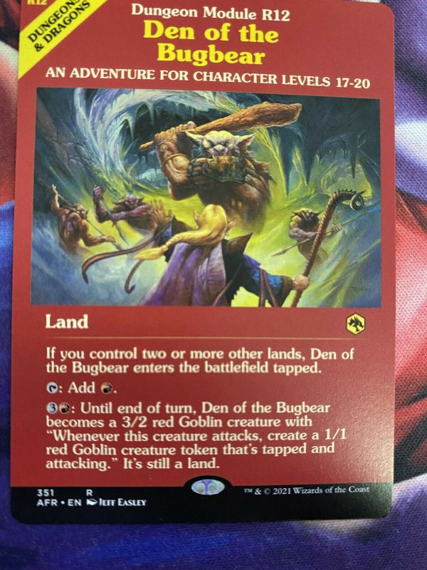 MTG Magic DND Adventures Forgotten Realms Dungeon Module Den Of The ...