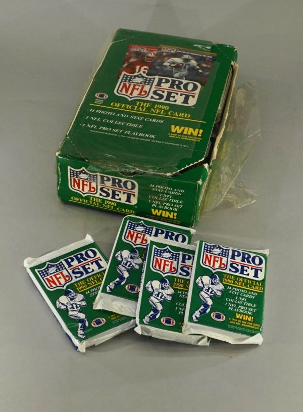 1990 PRO SET NFL FOOTBALL CARDS COMPLETE WAX BOX OF 36 PACKS | #61310007