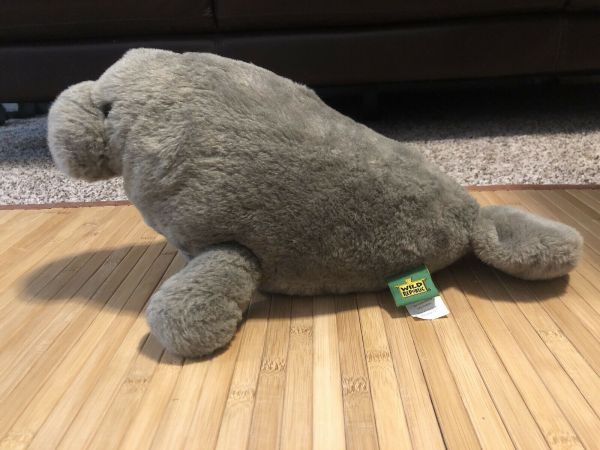 Wild Republic 15 " Plush Manatee Sea Cow Gray Stuffed Animal Cuddle ...