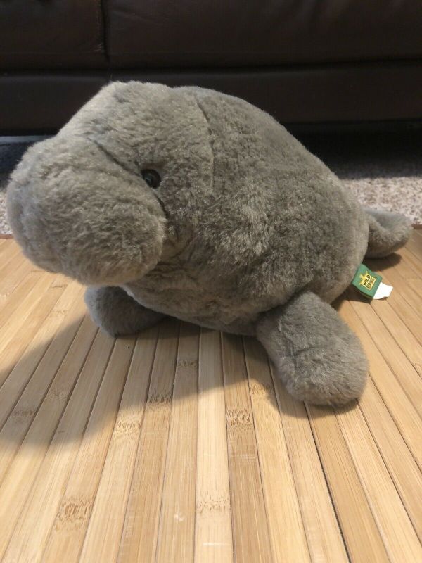 Wild Republic 15 " Plush Manatee Sea Cow Gray Stuffed Animal Cuddle ...