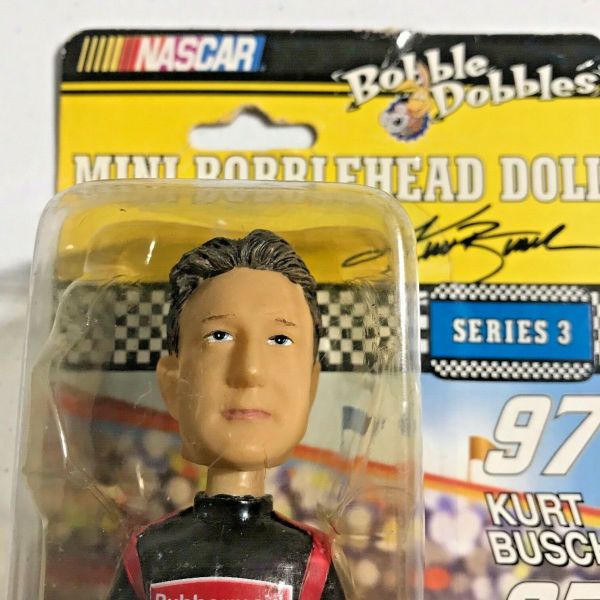 Kurt Busch Rubbermaid MINI Nascar Bobblehead NIB Series 3 Bobble ...