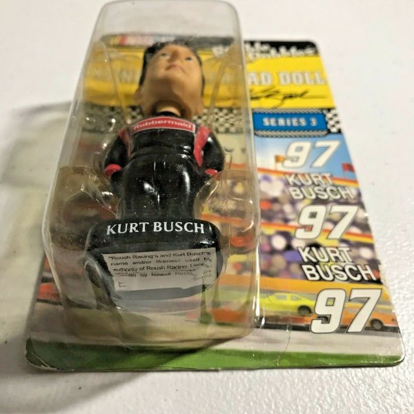 Kurt Busch Rubbermaid MINI Nascar Bobblehead NIB Series 3 Bobble ...