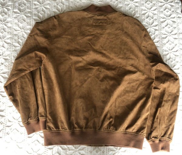 Orvis Sporting Traditions Suede Tan Leather Jacket M Lined Mens Bomber ...