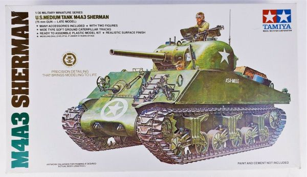 Pro Start: TAMIYA US Medium Tank M4A3 Sherman 1:35 Kit 35122 (1981 ...