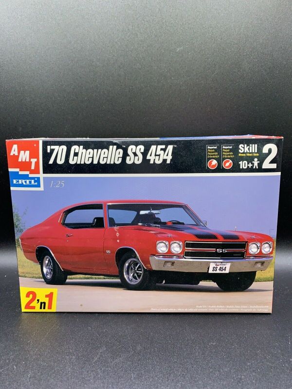 OPEN BOX AMT ERTL 70 Chevelle SS 454 Model Car Kit 8940 1:25 READ ...