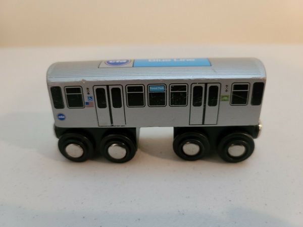 Munipals Wooden Train Chicago CTA Blue Line With Thomas Wooden Ik ...
