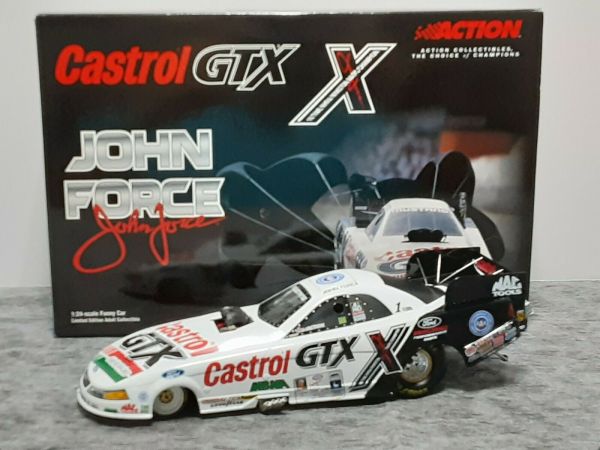 John Force 2001 Ford Mustang Funny Car NHRA Castrol GTX 1:24 Scale NHRA ...