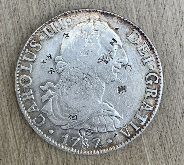 1787 Mexico 8 Reales Mo FM Carolus III With Chop Marks | #60976234