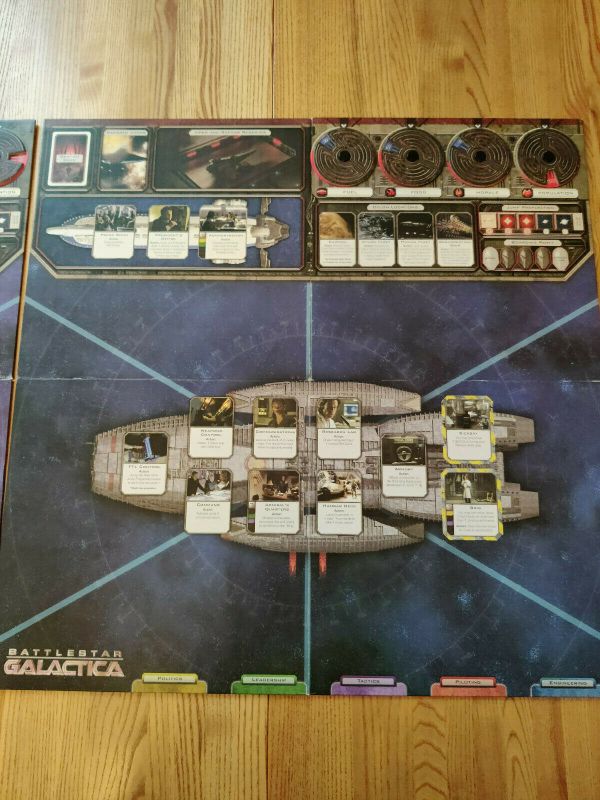 BATTLESTAR GALACTICA BOARD GAME WITH THREE EXPANSIONS TWO BASE GAMES ...