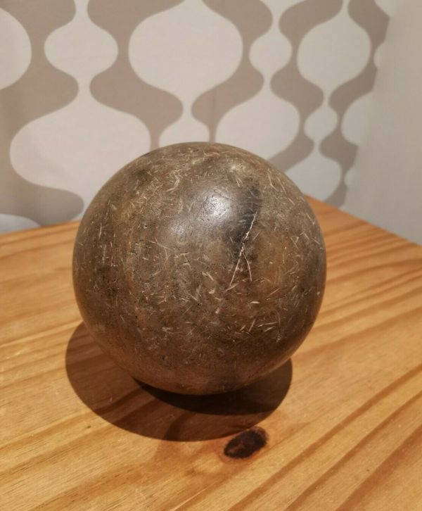 Vintage Wooden Pub Skittle Ball - Approx 5 Inches | #61236677