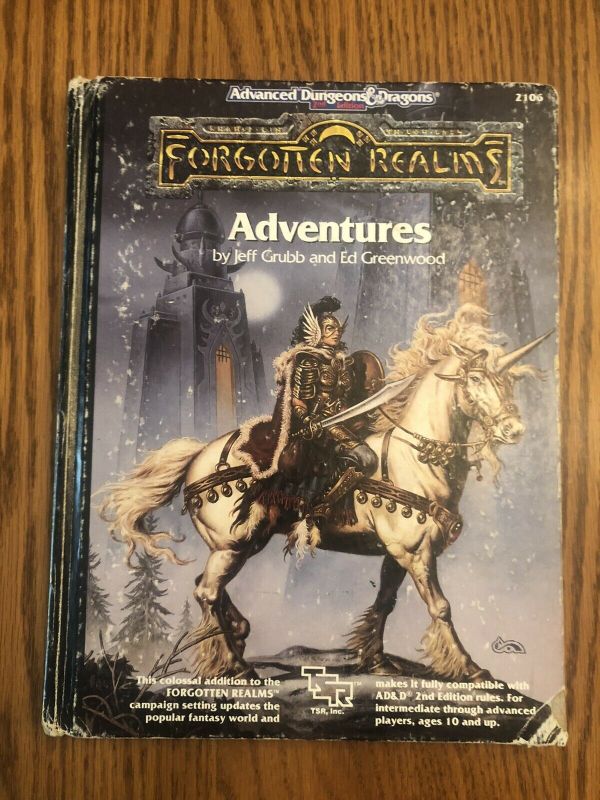 FORGOTTEN REALMS ADVENTURES 1990 1st Print Dungeons & Dragons 2nd Ed HB ...