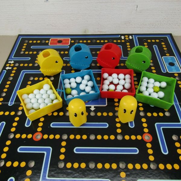 Vintage 1982 Pac - Man Board Game By Milton Bradley Missing 8 Marbles ...