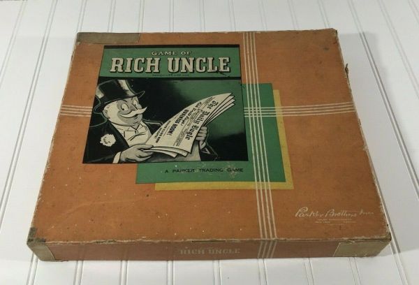 VTG Game Of Rich Uncle Board Game 1946 Parker Brothers Complete No ...