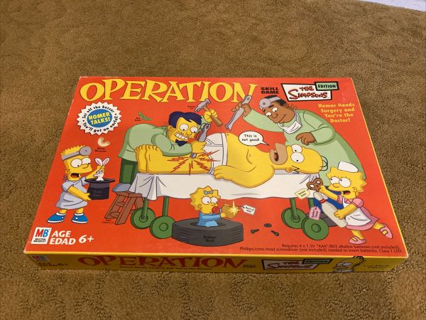 Operation: The Simpsons Edition Board Game 2005 Milton Bradley Homer ...