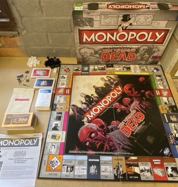 MONOPOLY THE WALKING DEAD EDITION - HASBRO 2016 - 100 Complete Vgc ...