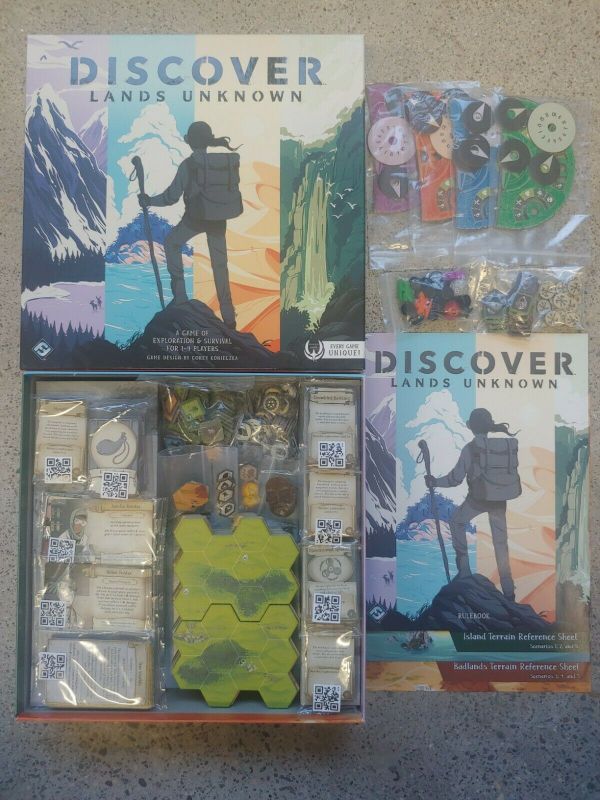 Discover: Lands Unknown (Board Game, 2018) Fantasy Flight UNPLAYED ...