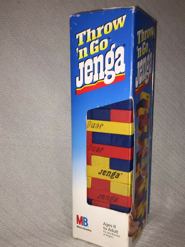 1995 Complete Throw ' N Go Jenga Game By Milton Bradley Ages 8 To Adult ...