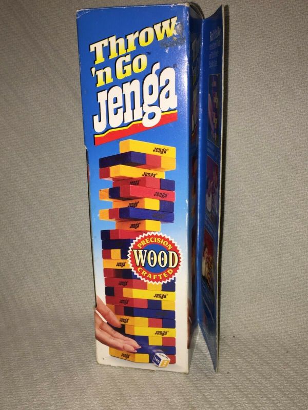 1995 Complete Throw ' N Go Jenga Game By Milton Bradley Ages 8 To Adult ...