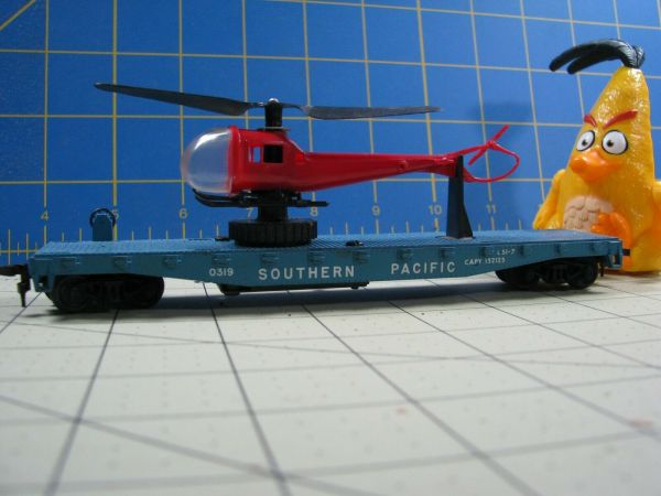 HO LIONEL 0319 OPERATING HELICOPTER LAUNCHING CAR & HELICOPTER | #61558813