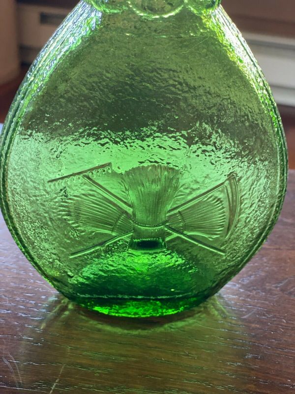 Vintage Dan Patch GREEN Wheaton Glass Flask Bottle Harness Horse Racing ...