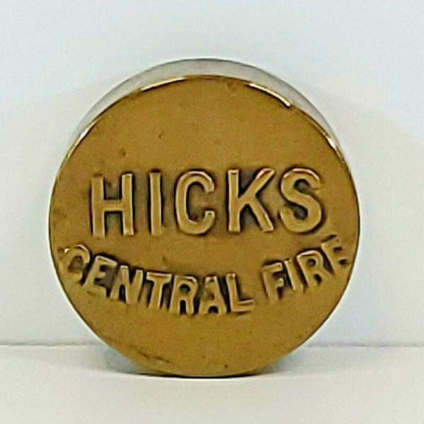 ANTIQUE CIVIL WAR BRASS HICKS CENTRAL FIRE PRIMER PERCUSSION CAP TIN ...