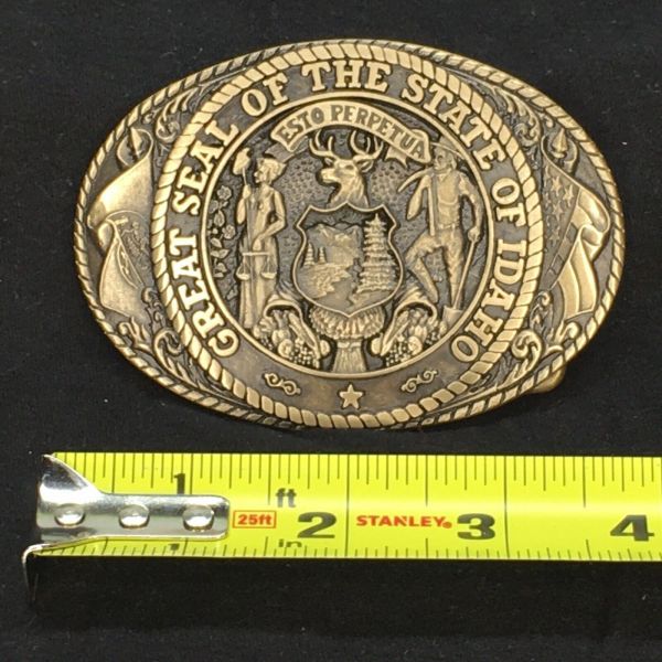 Vintage Great Seal Of Idaho Belt Buckle By Tony Lama State Series ...
