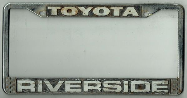 RARE Riverside California Toyota Vintage JDM Dealer Metal License Plate ...